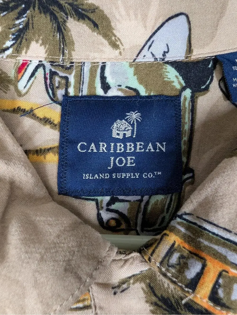Caribbean Joe | Shirts | Caribbean Joe Mens Xxl Beige Hawaiian Shirt ...